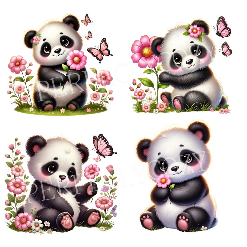 13 Png Cute Panda Clipart. - Etsy
