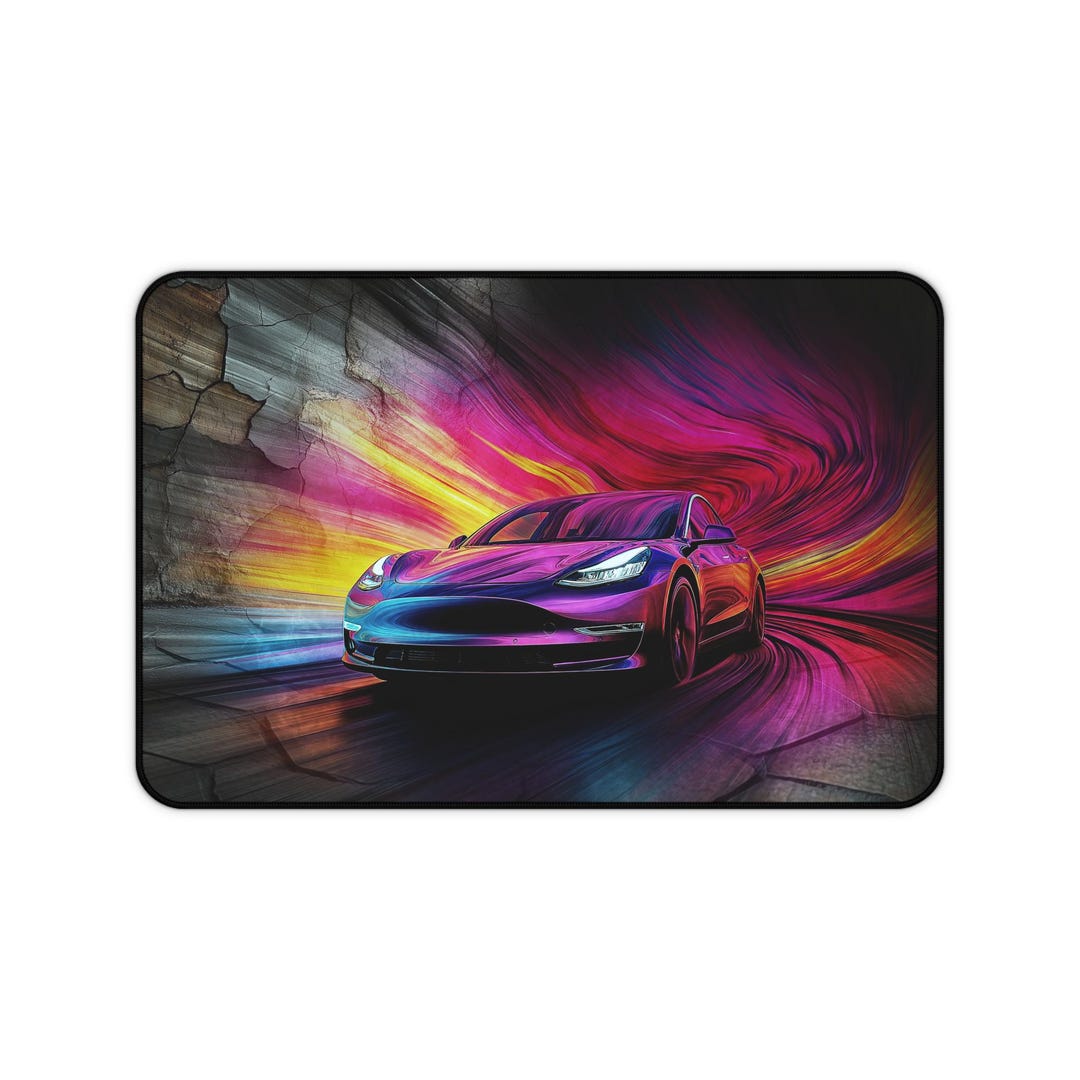 Speeding Car Desk Mat, Office Desk Decor, Mouse Pad Table Protector ...