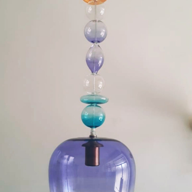 Blown Glass Pendant Light - Etsy