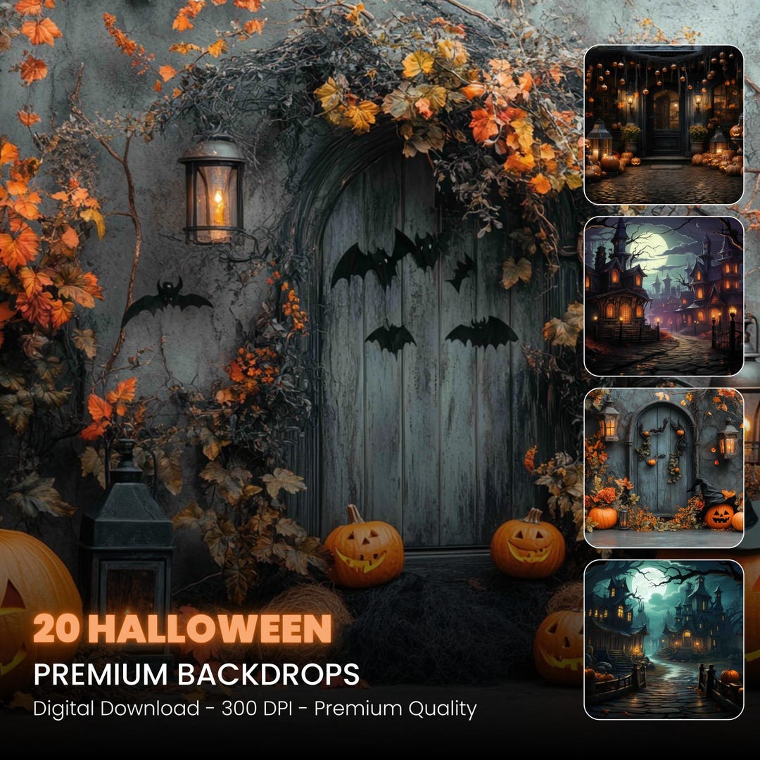20 Halloween Backdrops, Haunted House Photography Backdrops, Spooky ...
