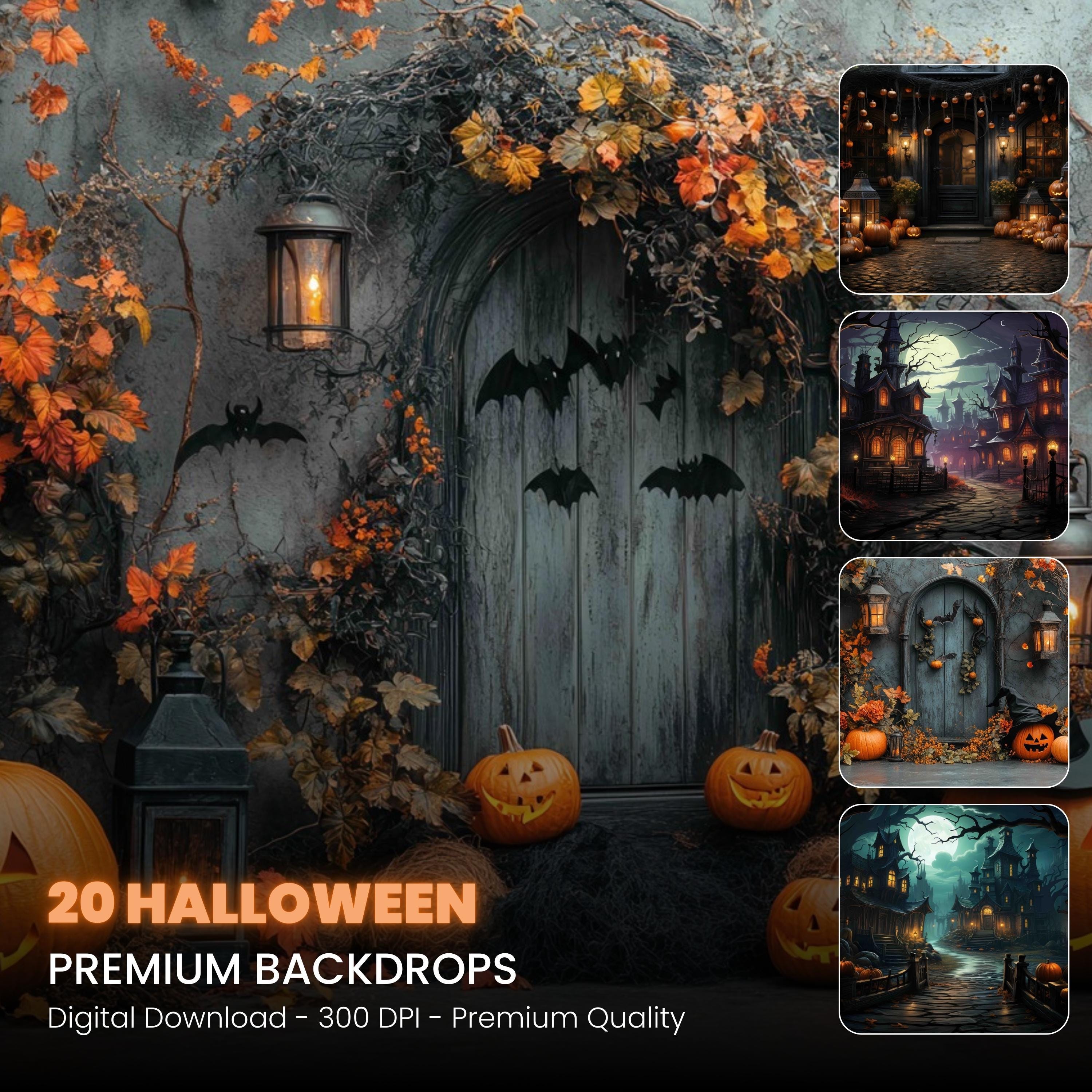 20 Halloween Backdrops, Haunted House Photography Backdrops, Spooky ...