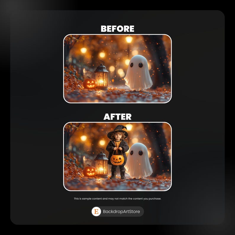 50 Adorable Ghost Premium Backdrops, Cute Halloween Photo Backdrops ...