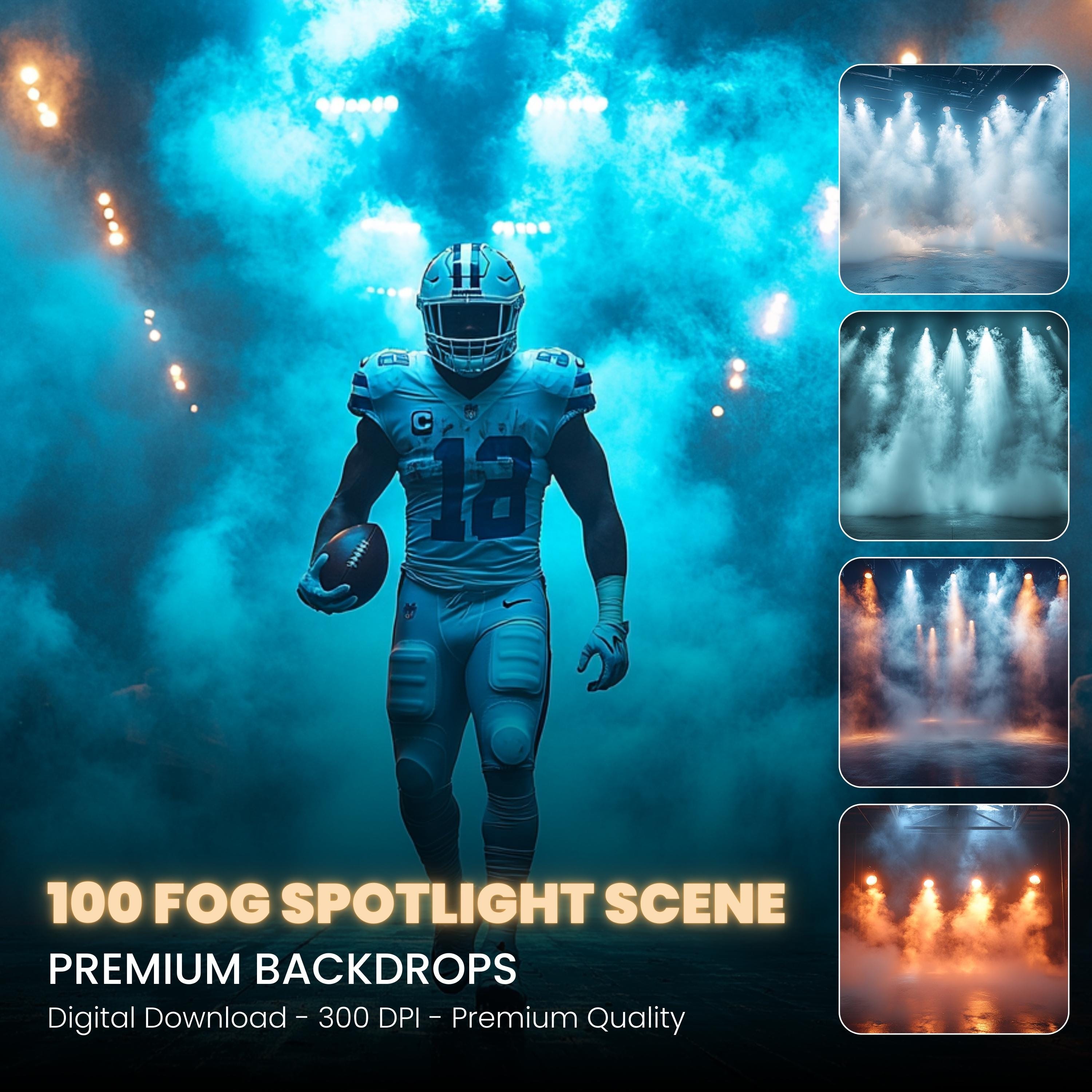 100 Fog Spotlight Scene Backdrop, Spotlight Overlays, Theater Fog ...