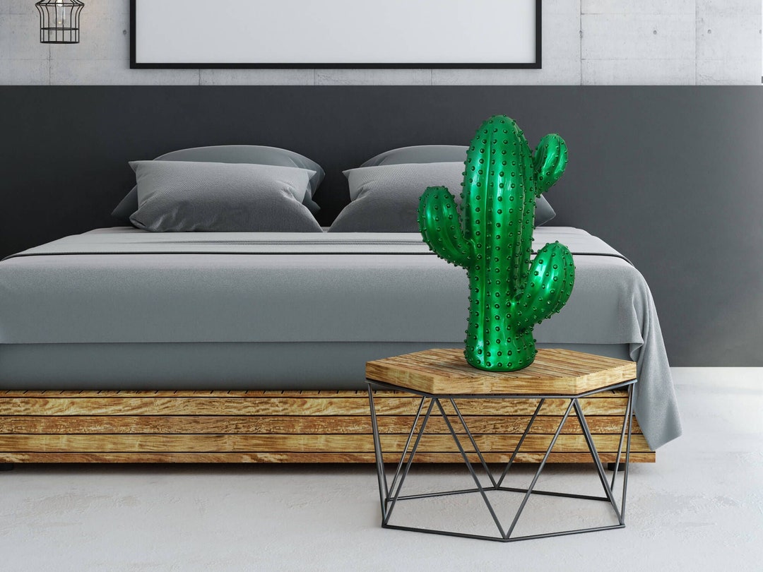 Pop Art Cactus Sculpture in Metallic Resin Handcrafted Decoration for ...