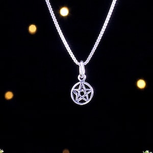 Sterling Silver Teeny TINY Pentacle, Pentagram - VERY SMALL - (charm ...