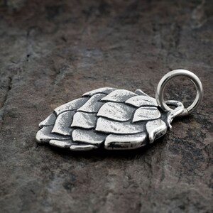 Sterling Silver Hop Flower Charm - Beer Lover Gift - SMALL - (charm ...