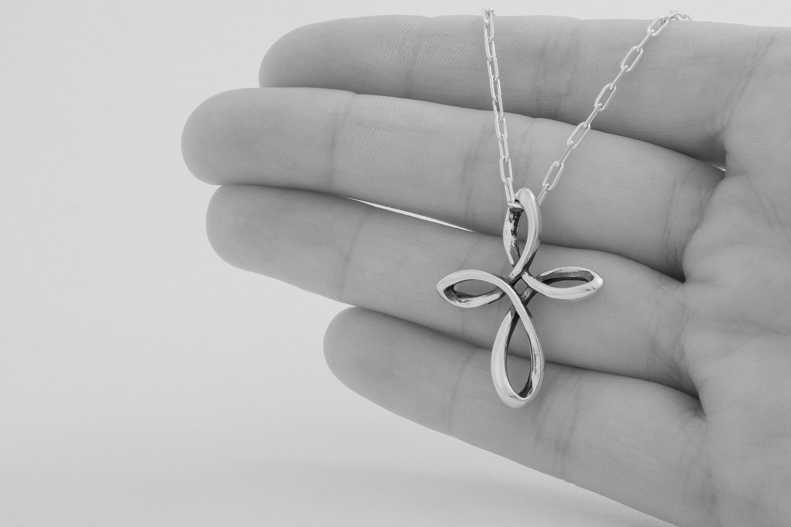 Sterling Silver Celtic Infinity Cross Double Sided | Etsy