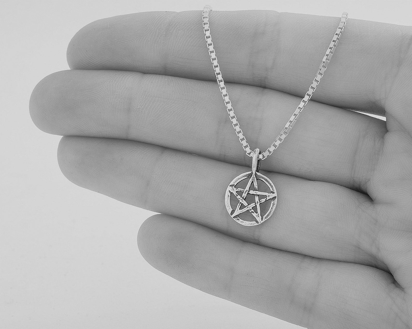 Sterling Silver Little Pentagram Pentacle SMALL - Etsy