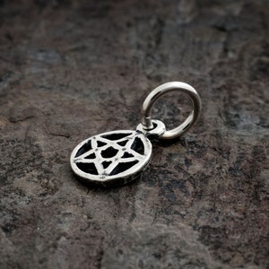 Sterling Silver Teeny TINY Pentacle, Pentagram - VERY SMALL - (charm ...