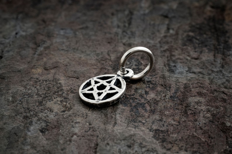 Sterling Silver Teeny TINY Pentacle Pentagram VERY SMALL - Etsy