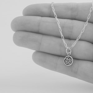 Sterling Silver Teeny TINY Pentacle, Pentagram - VERY SMALL - (charm ...
