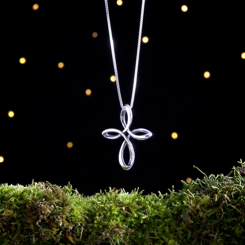 Sterling Silver Celtic Infinity Cross Double Sided | Etsy