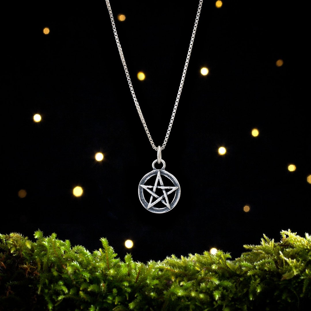 Sterling Silver Pentagram, Pentacle - VERY SMALL - Open, Light - (charm ...