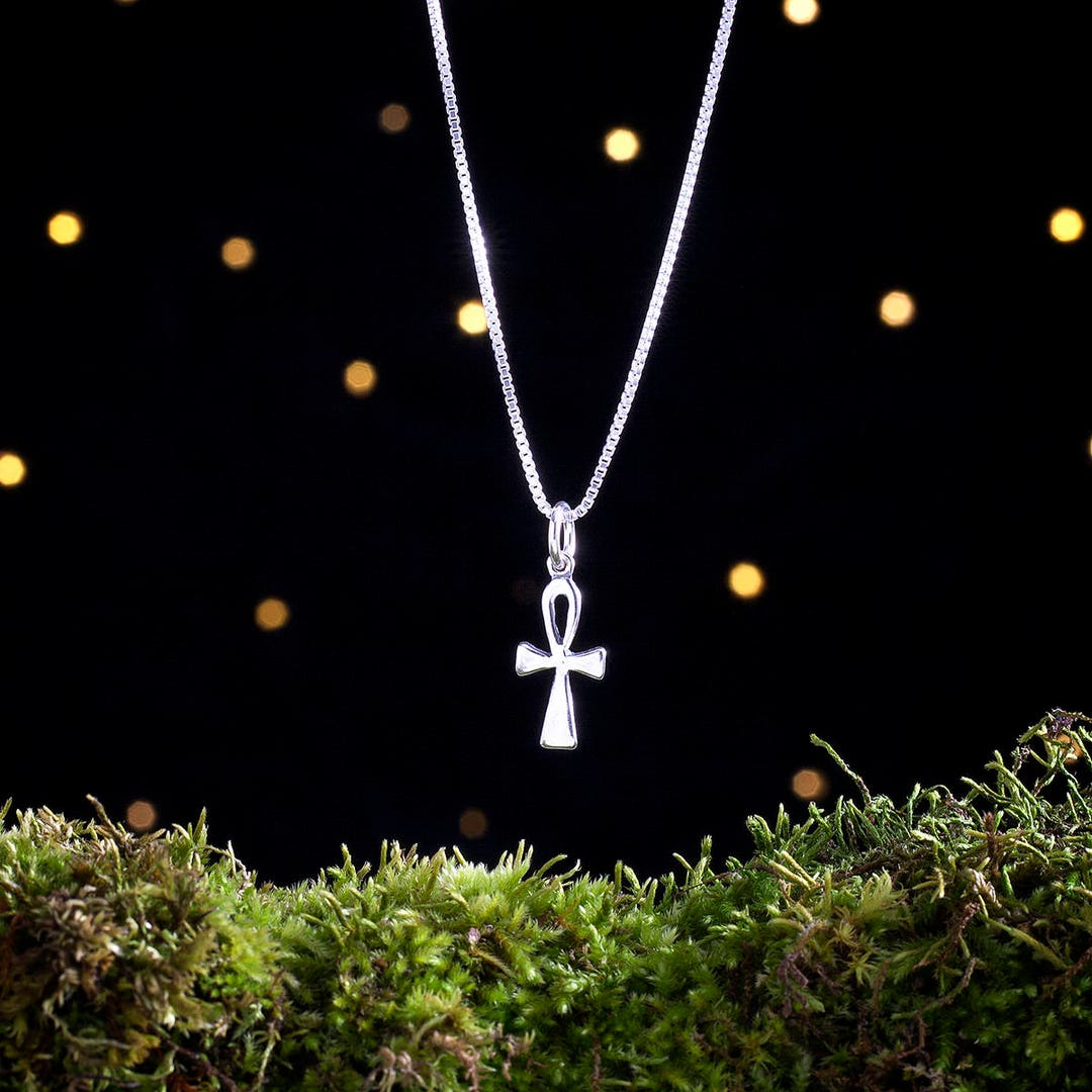 Sterling Silver Teeny Tiny Ankh - VERY SMALL - (charm Only or Necklace ...