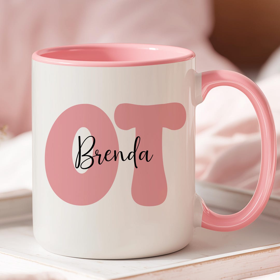 Personalized OT Mug, Custom Occupational Therapist Cup With Name, Cute ...