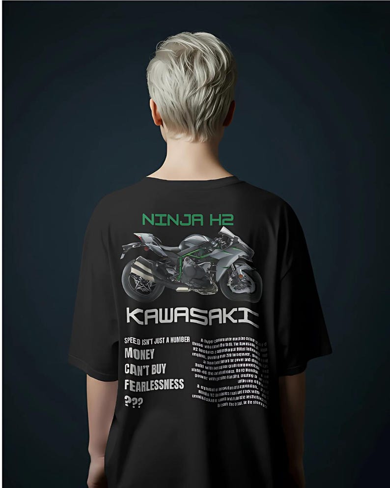 Kawasaki Ninja H2 Unisex Heavy Cotton Tee, Motorcycle Lover Gift, Biker ...