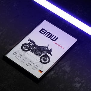 BMW Motorcycle R1250GSADV Poster: Vintage Automotive Art (digital ...