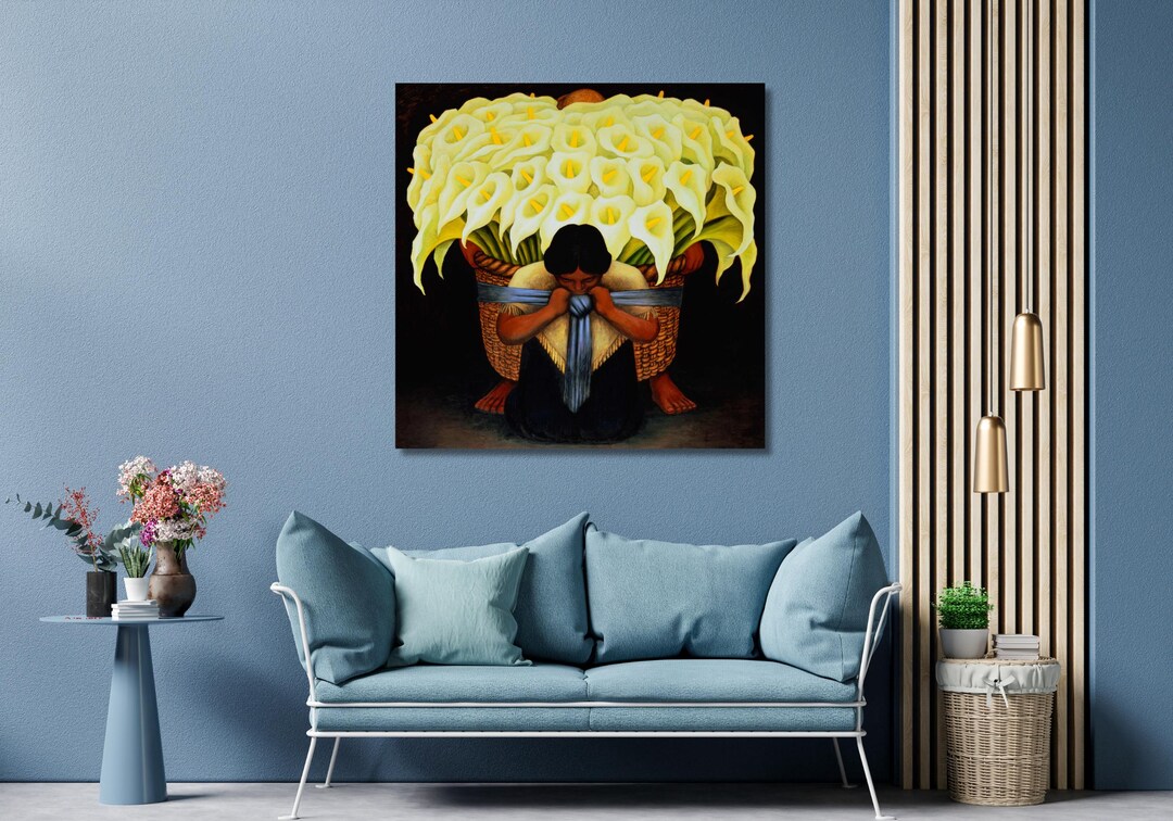 Diego Rivera the Flower Carrier Oil Painting Print, Diego Rivera ...