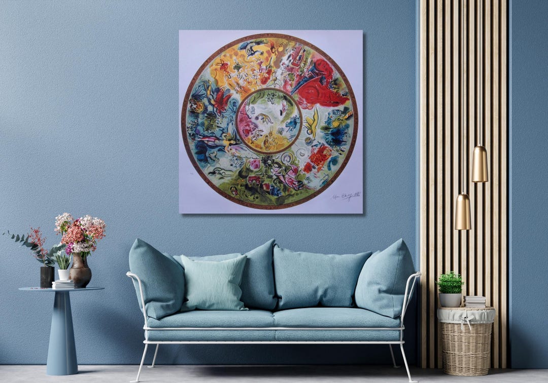 Marc Chagall Paris Opera Ceiling Oil Painting, Marc Chagall Wall Art ...