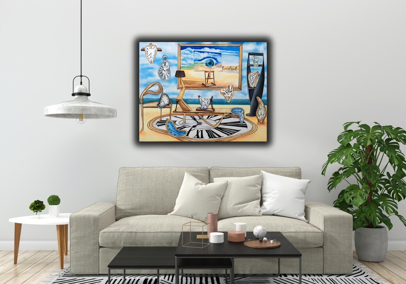 Salvador Dali Watch of Time Oil Painting Print, Salvador Dali Wall Art ...