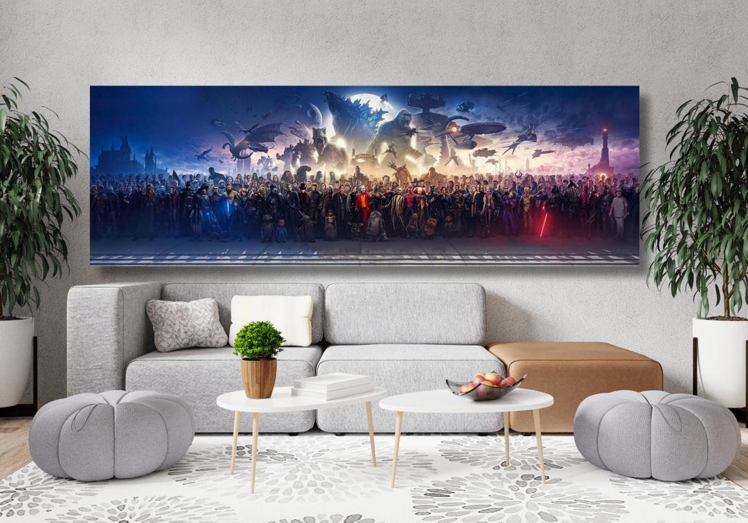 150 Movies All Characters Print, 150 Movie Characters Poster Canvas ...
