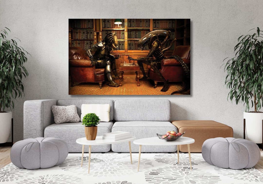 Alien Vs Predator Playing Chess Posters, Alien Vs Predator Playing ...