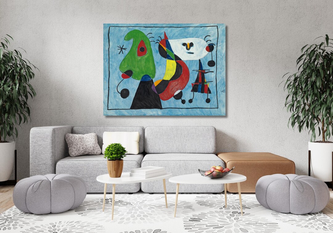 Joan Miro Sans Titre Oil Painting Print, Joan Miro Abstract Poster ...