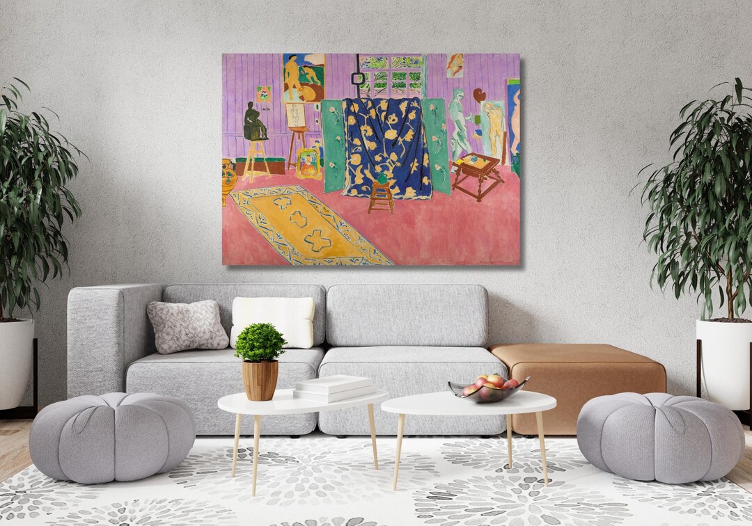 Henri Matisse the Pink Studio 1911 Painting Print, Matisse Exhibition ...