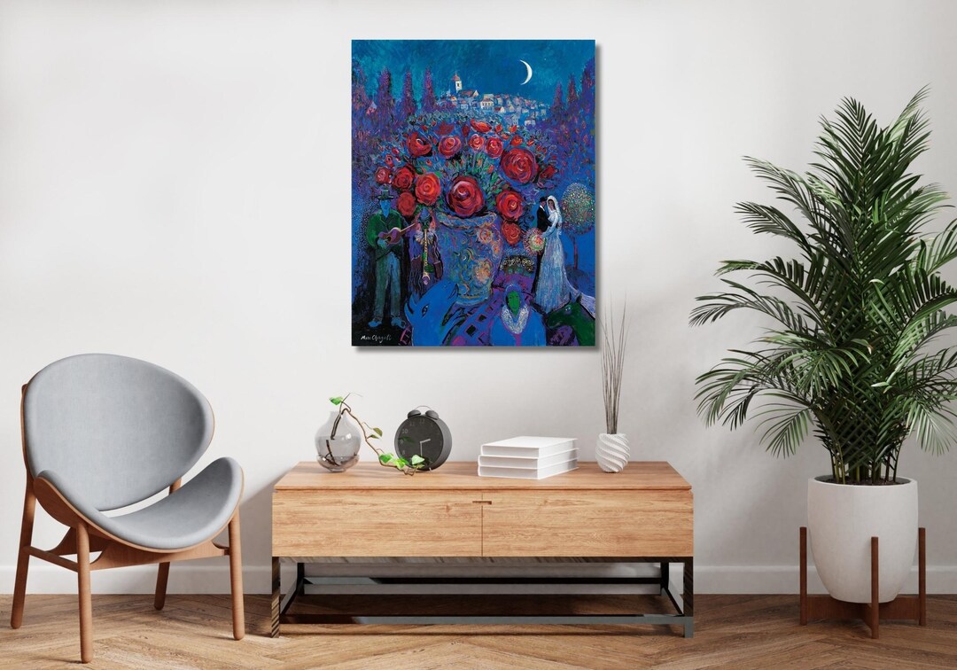 Marc Chagall Wedding Flowers 1944 Oil Paintings Prints, Marc Chagall ...