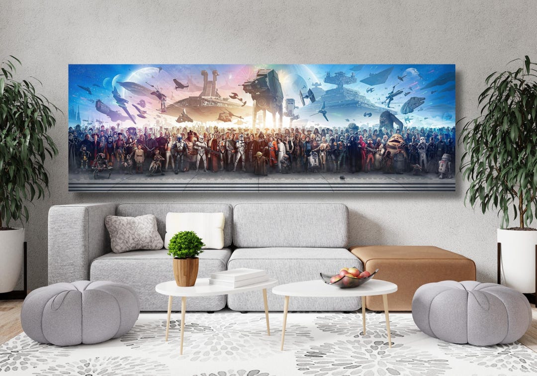 Star Wars All Character Poster Wall Art , Epic Starwars Full Character ...