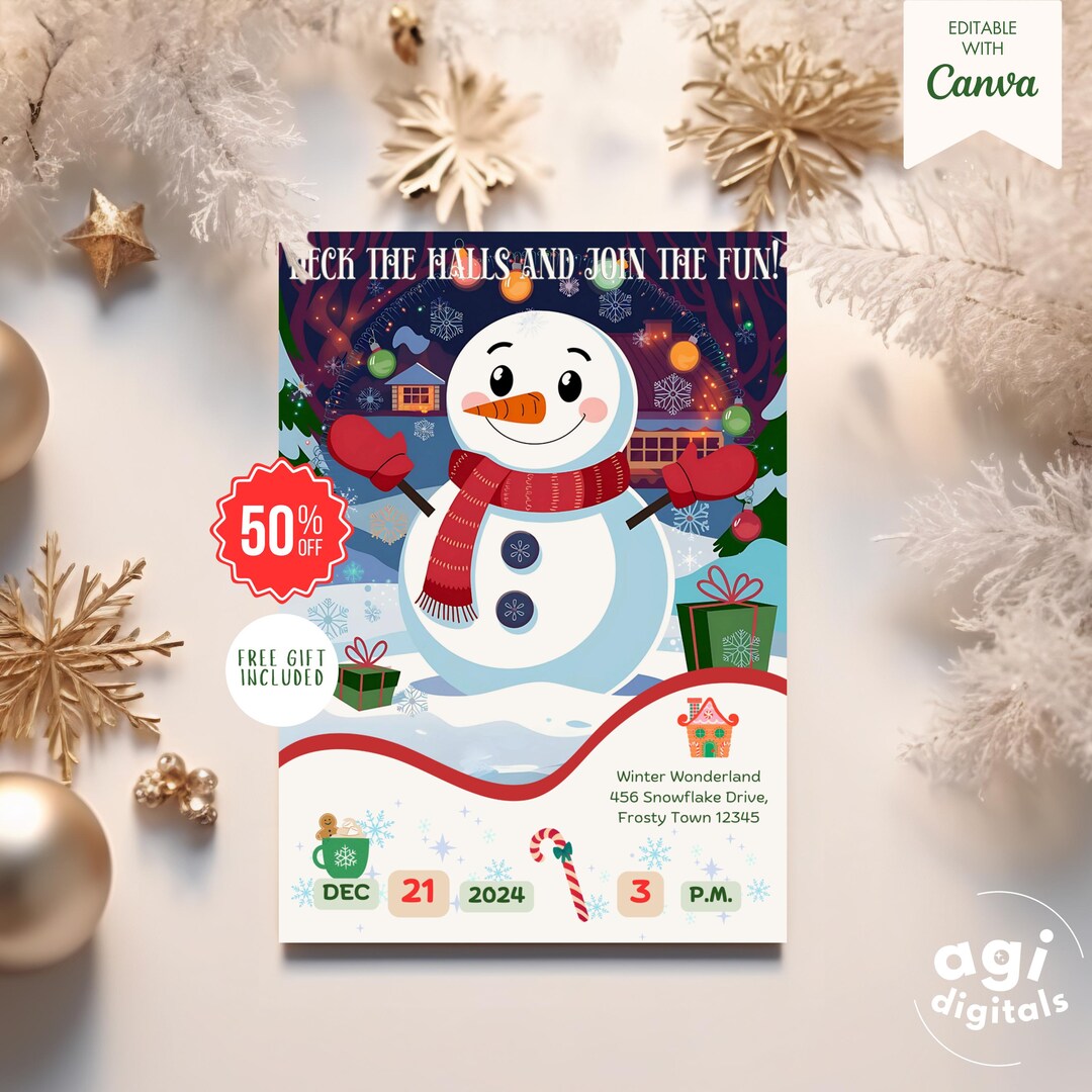 Work Christmas Dinner Party Invitation, Office Holiday Party Invitation ...