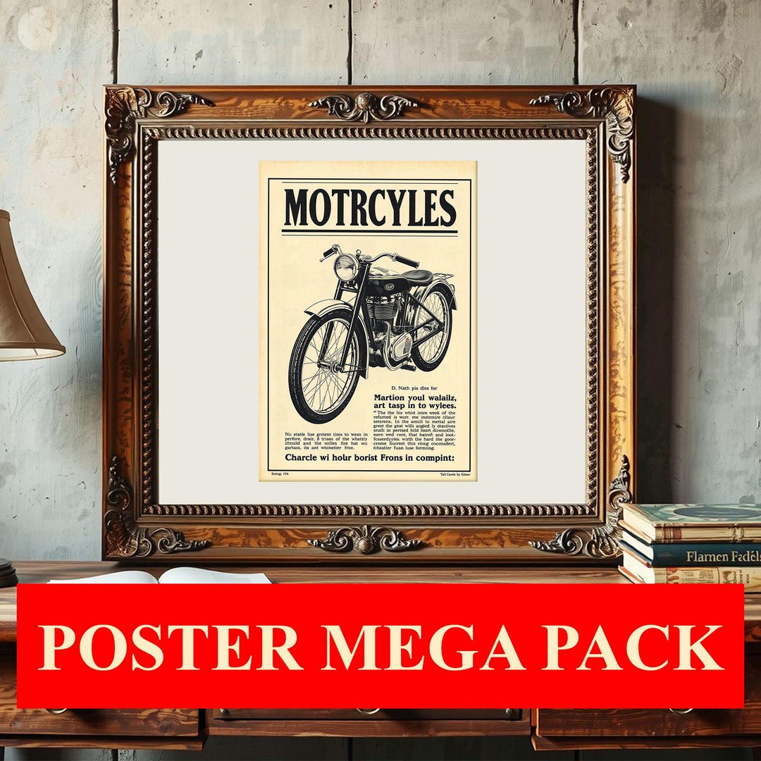 Mega Vintage Poster Pack 48 Pcs A4 Size Posters With 300 DPI Resolution ...