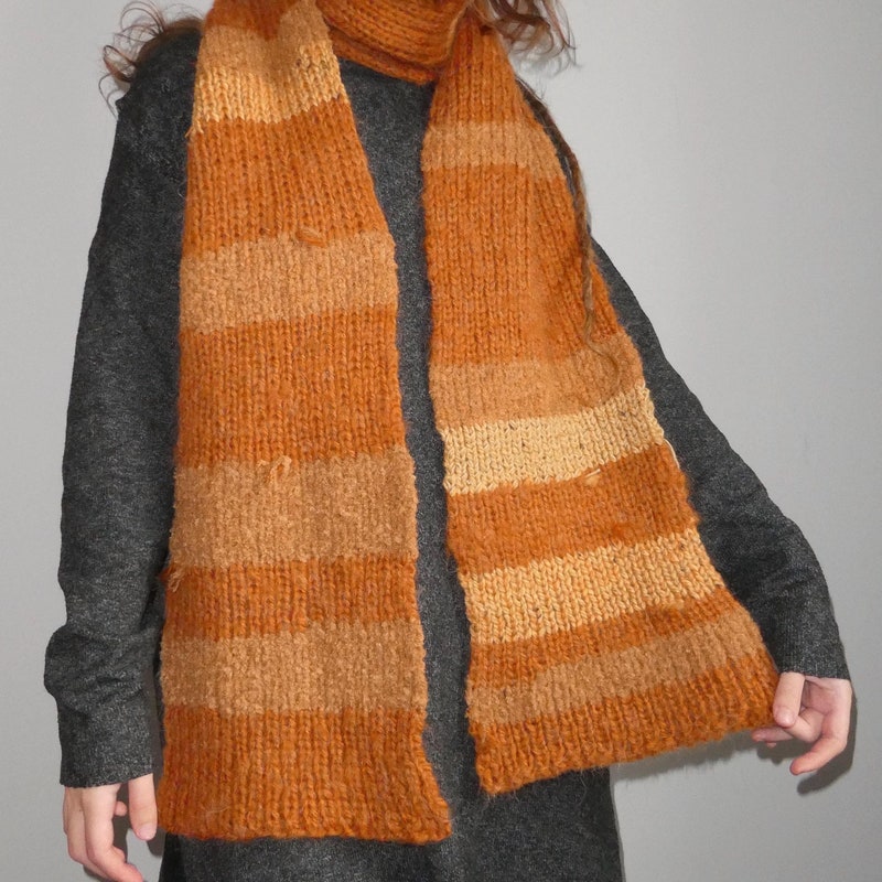 Winter Knitted Scarf - Etsy