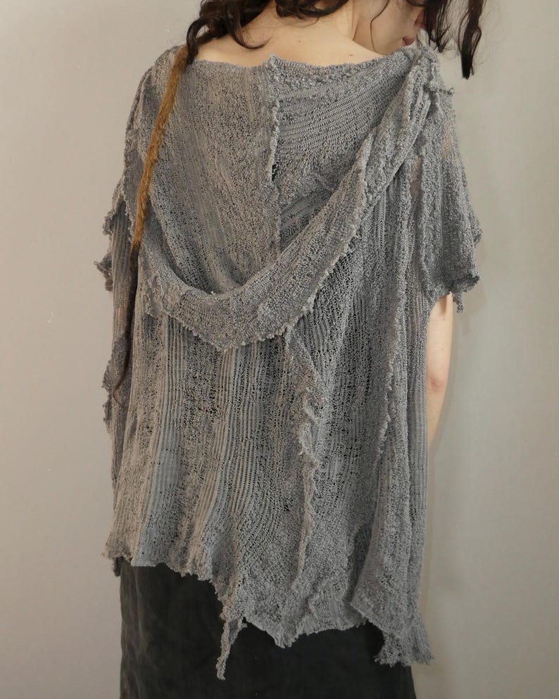 Post Apocalyptic Hoodie, Tattered Hooded Top, Dystopian Upcycle Hoodie ...