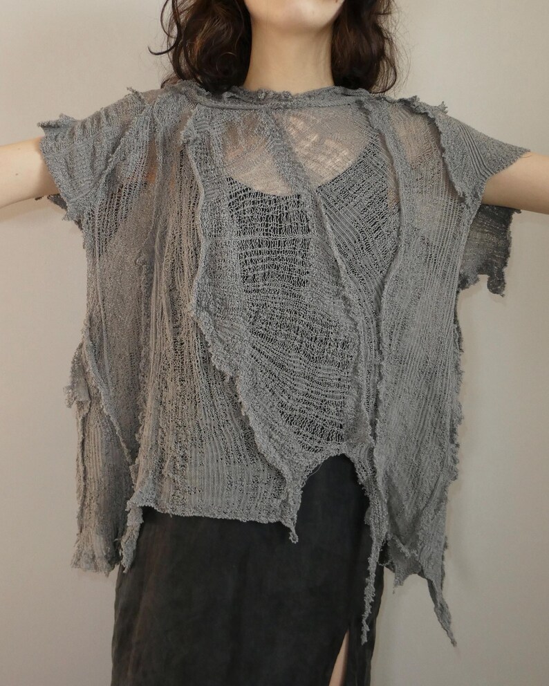 Post Apocalyptic Hoodie, Tattered Hooded Top, Dystopian Upcycle Hoodie ...