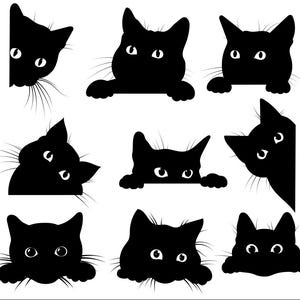 Cat SVG Cats Peeking Car Decal - Etsy UK