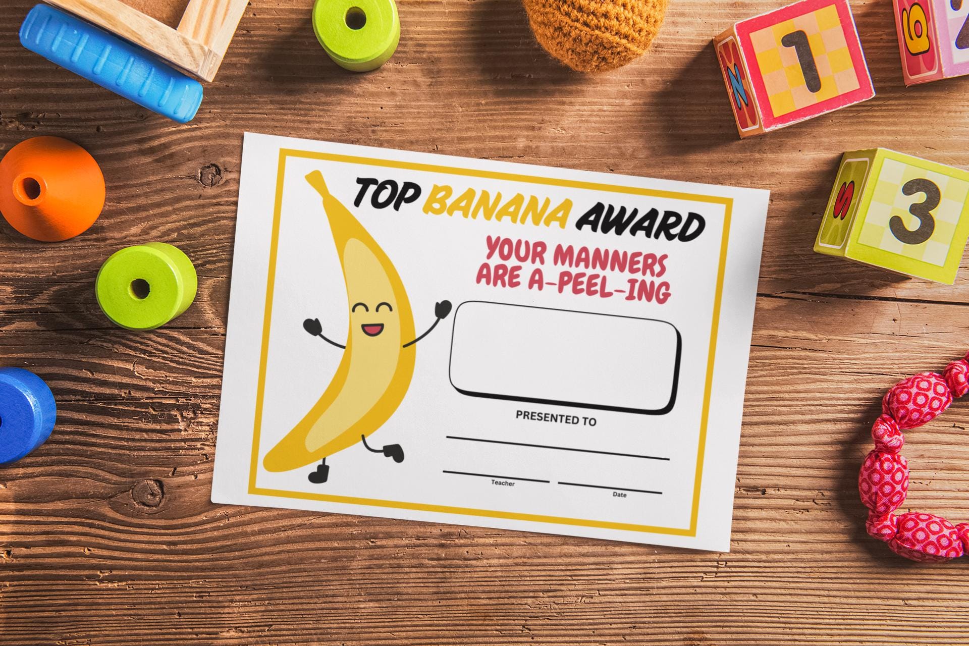 Top Banana Award | Good Manners| Food Puns | Teacher Award | School ...
