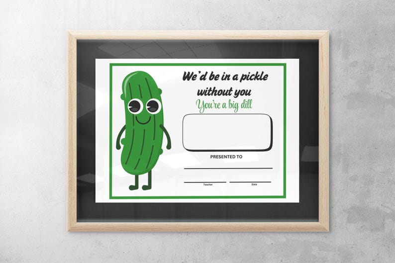 Funny Food Pun Award Certificate: School Staff Appreciation (PDF, JPEG ...