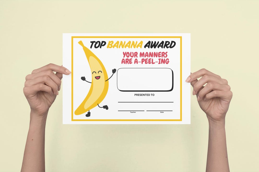 Top Banana Award | Good Manners| Food Puns | Teacher Award | School ...
