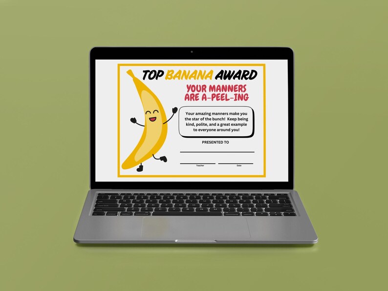 Top Banana Award | Good Manners| Food Puns | Teacher Award | School ...