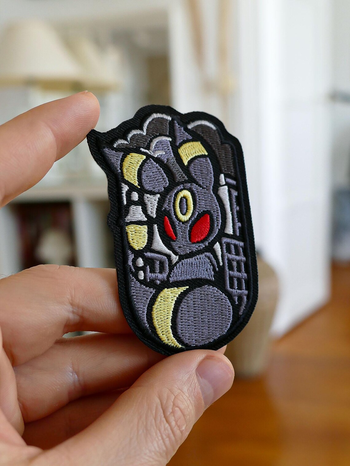 Anime Video Game Japanese PKM Character - Iron on - Umbreon Embroidery ...