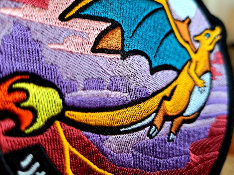 Anime Video Game Japanese PKM Character - Iron on - Embroidery Patch - Etsy