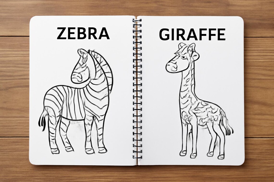 Animals Coloring Book for Kids - Etsy