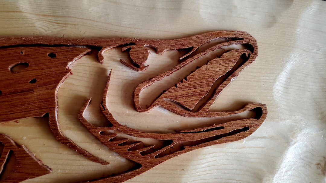 Musky Wall Art Upcycled Wood Scroll Saw Power Carved - Etsy