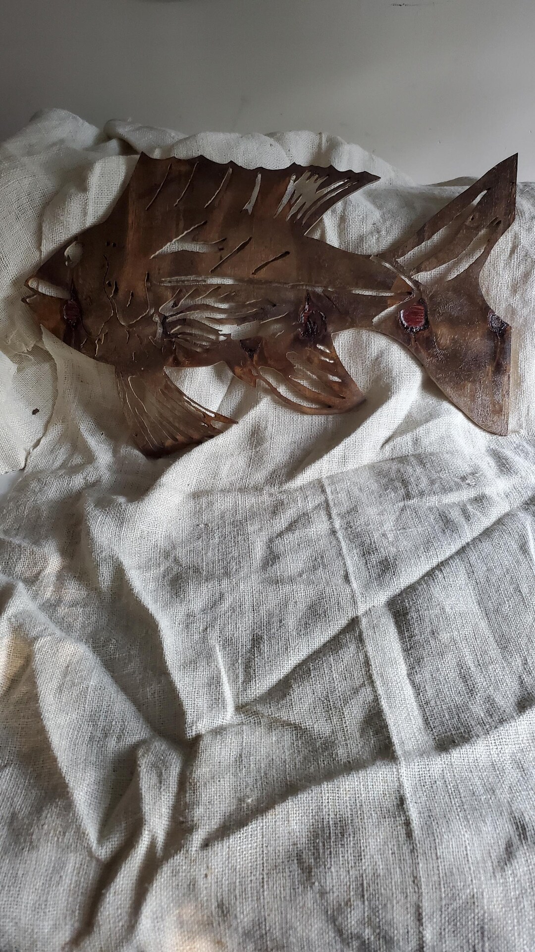 Unique Wall Art Fish. Handmade With Scroll Saw From Upcycled Plywood - Etsy