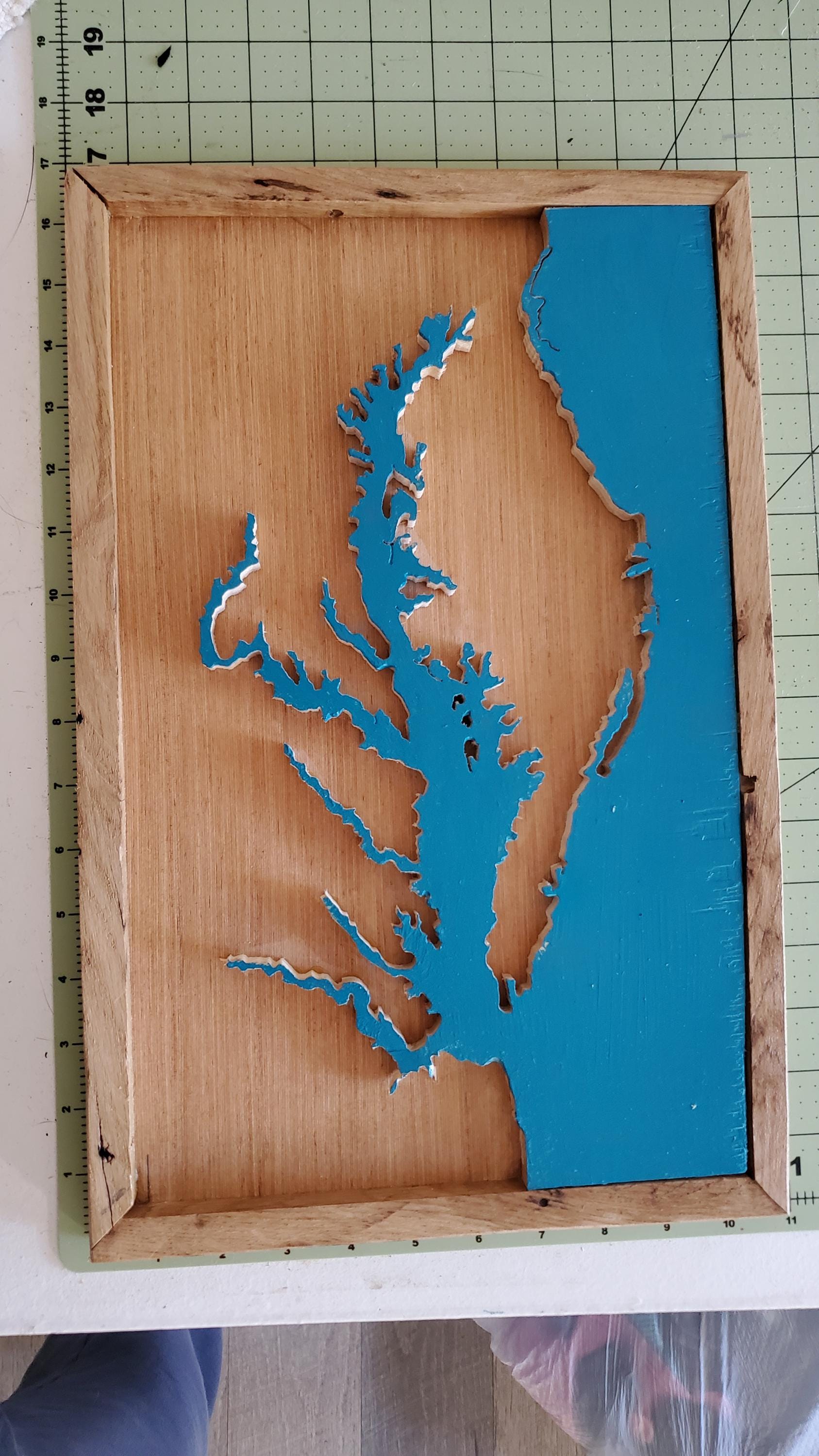 Hand Made Map of the Chesapeake Bay. Made of Upcycled Plywood. - Etsy