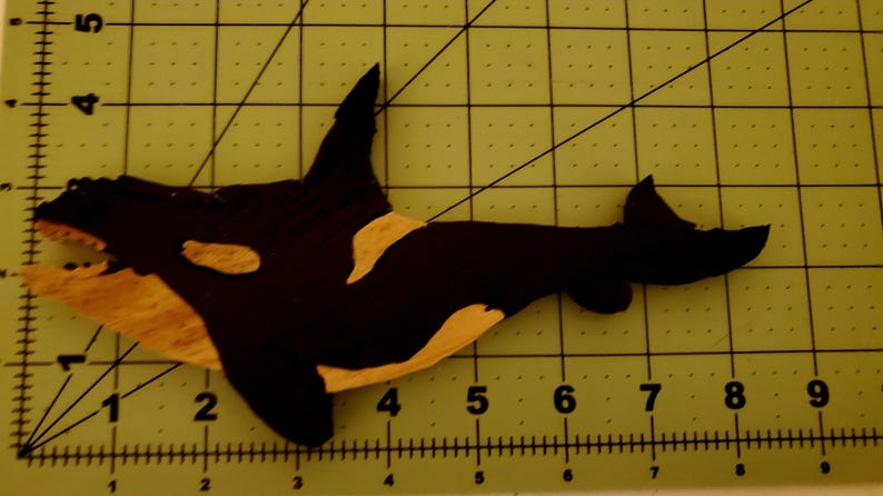 Orca Killer Whale Wooden Cutout Ocean Sea Handcraft Woodshop Scroll Saw ...
