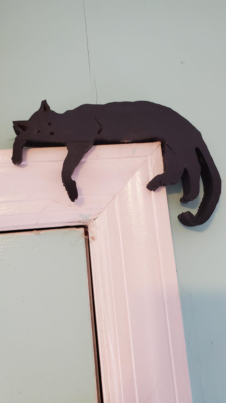 Black Cat Door Topper Halloween Decor - Etsy