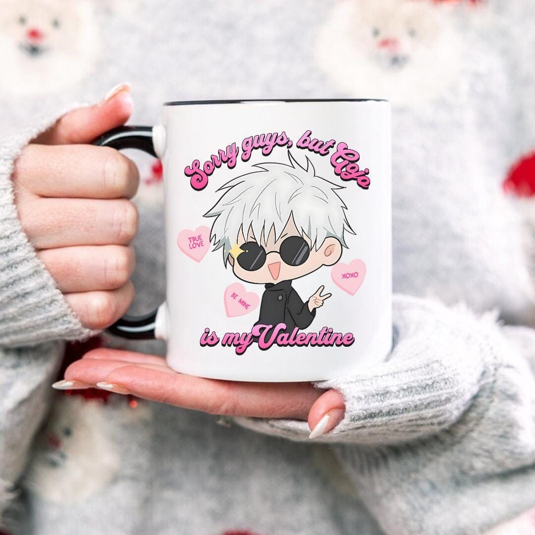 Gojo Satoru Valentine Day Mug Chibi Gojo Anime Mug Gift for Jujutsu ...