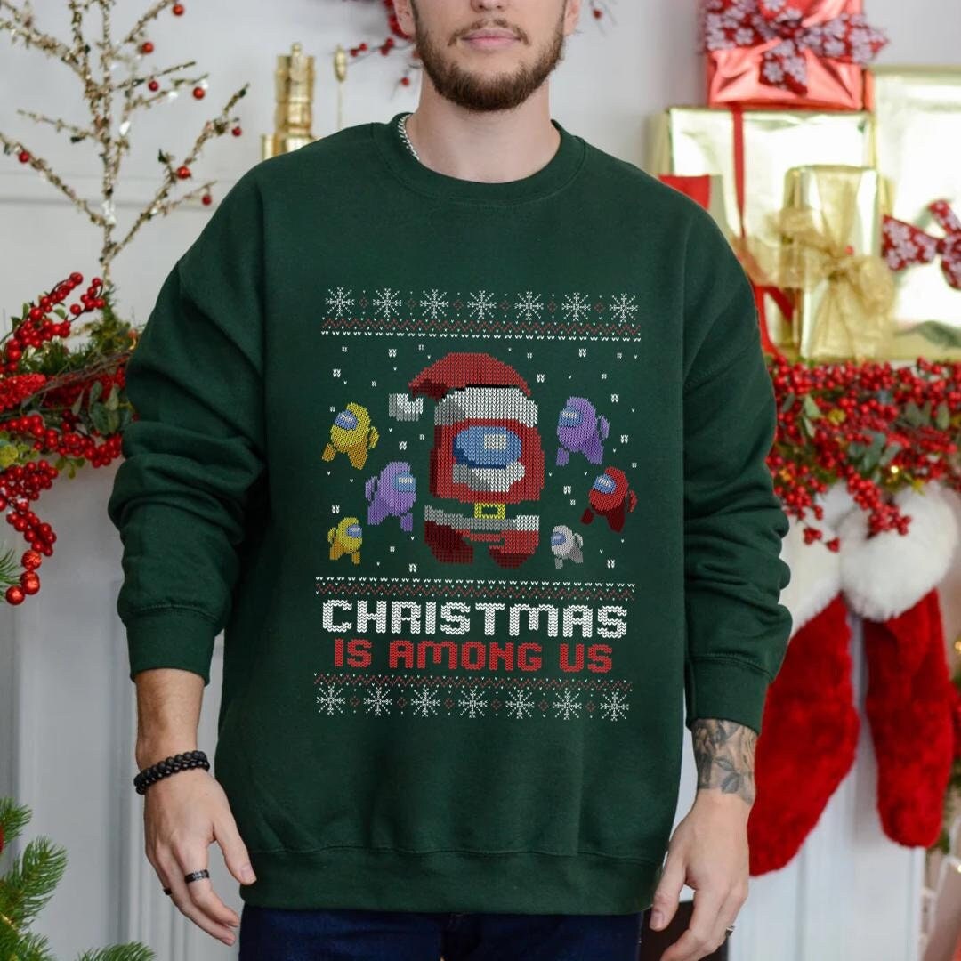 Christmas is Among Us Ugly Sweater, Game Inspired Sweater, Gift for ...